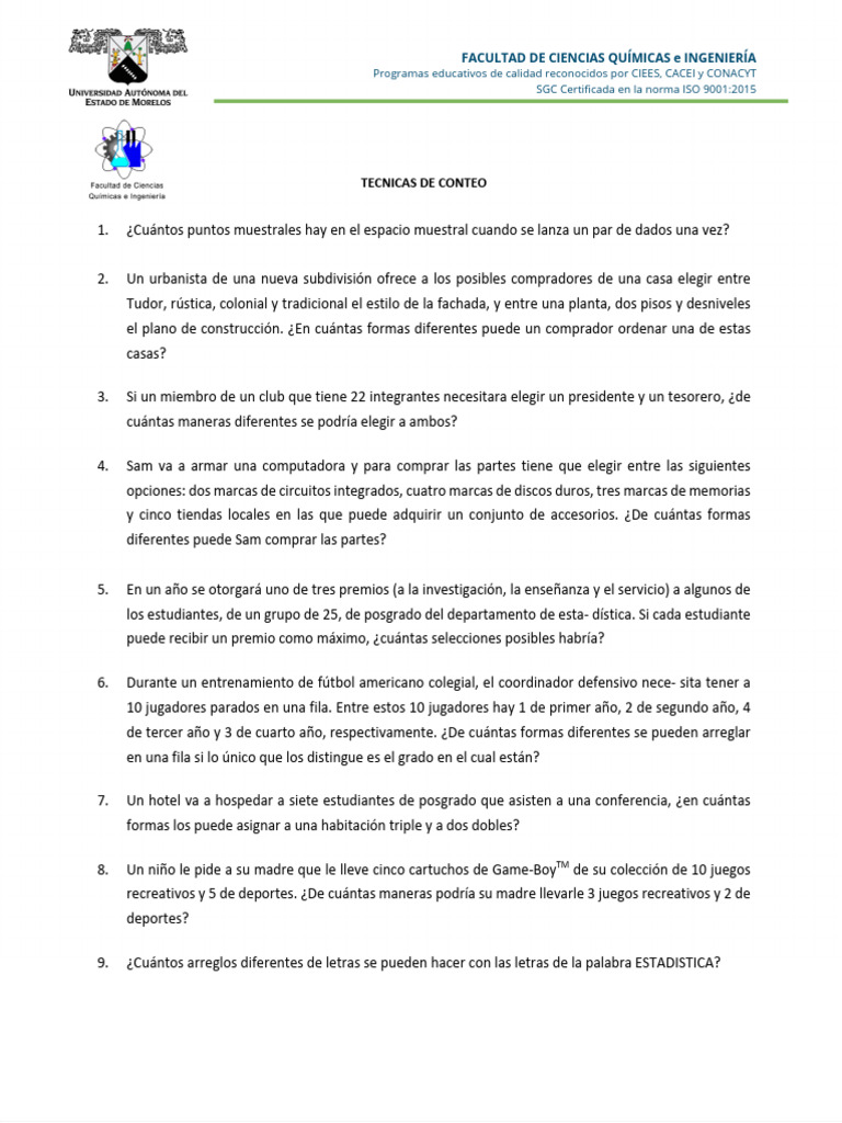 Técnicas de Conteo | PDF | Crecimiento personal y profesional | Arte