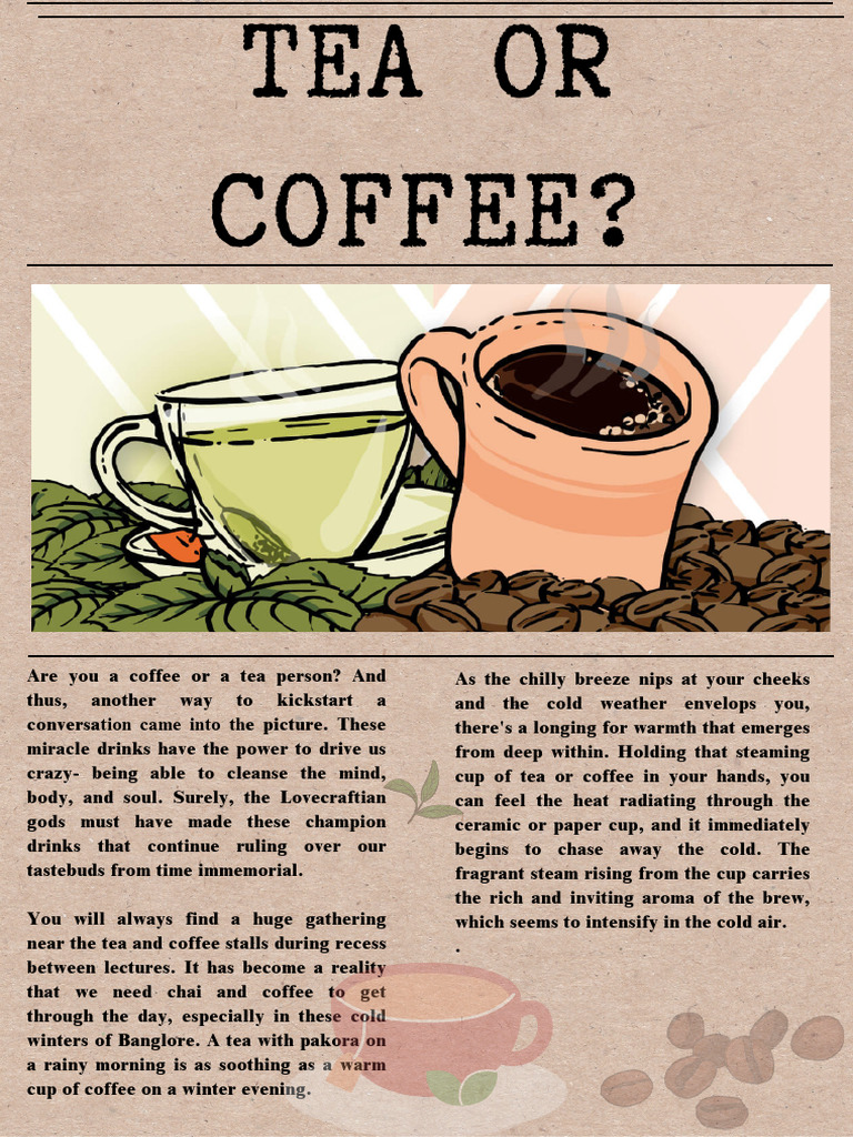 Tea or Coffee | PDF | Tea | Coffee
