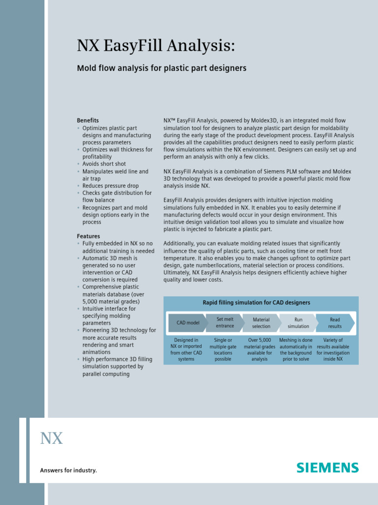 Siemens NX Easy Fill Brochure | PDF | Simulation | Fluid Dynamics