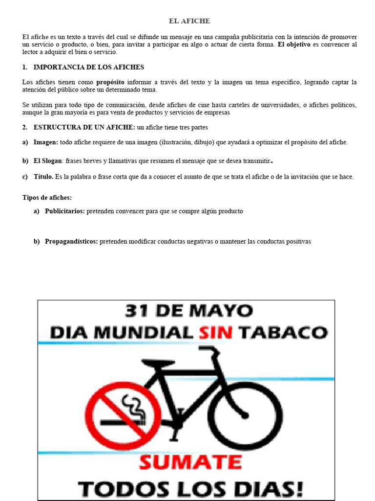 Importancia y Estructura del Afiche | PDF | Póster | Publicidad