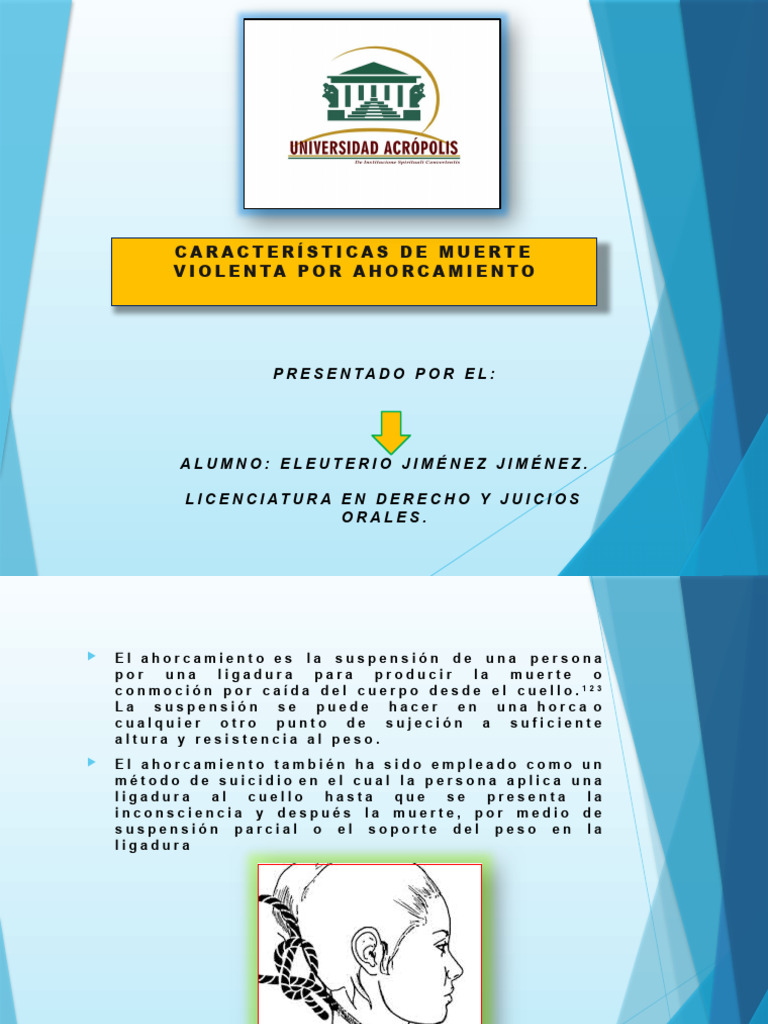 Caracteristicas de Muerte Violenta Por Ahorcamiento | PDF