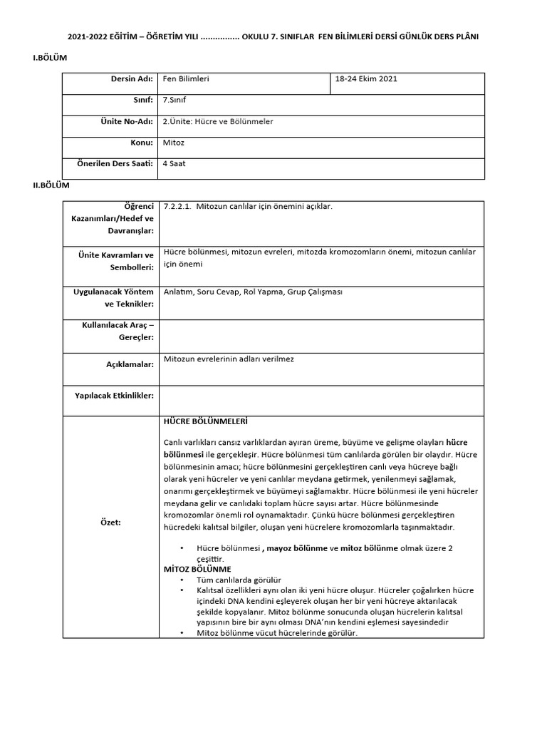 7 Sinif-7 - Hafta | PDF