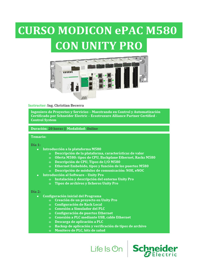 Brochure M580 | PDF | Controlador lógico programable | Programa de ...