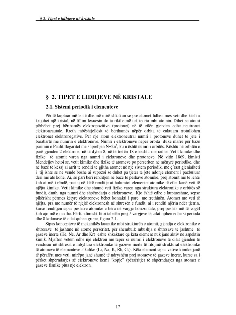 FGJN 2. Lidhjet Ne Kristale | PDF