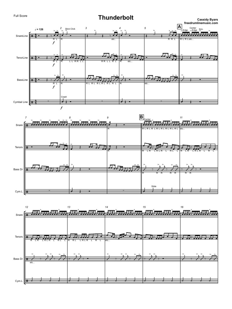 Thunderbolt - Full Score | PDF