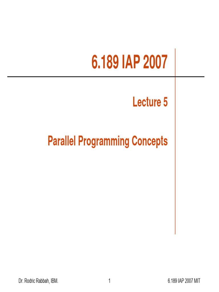Parallel Programming Concepts Overview | PDF | Parallel Computing | Central Processing Unit