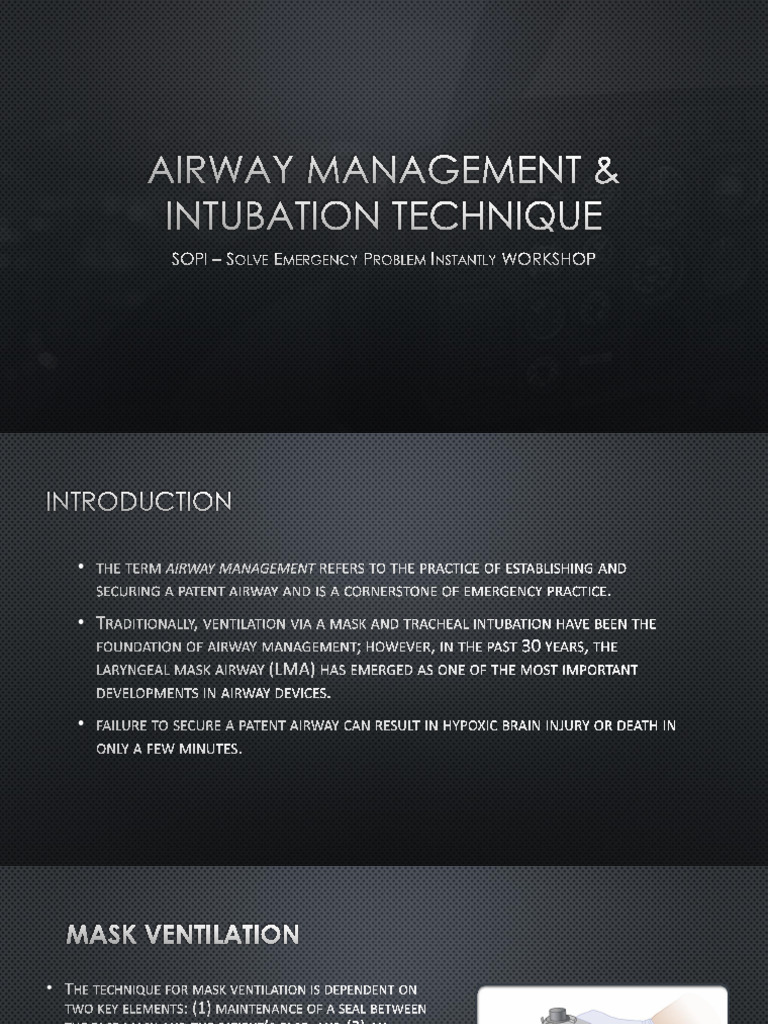 WS1 - Airway Management - Sopi | PDF | Surgery | Clinical Medicine
