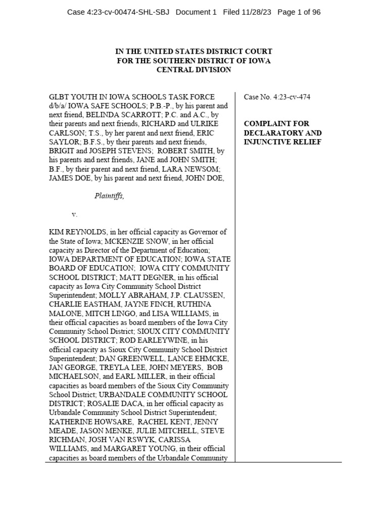 FileStamped - Complaint Main | PDF | Transgender | LGBTQIA+ Studies