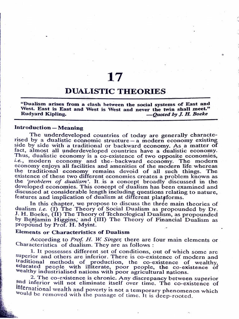 Dualistic Theories | PDF | Economics | Capitalism