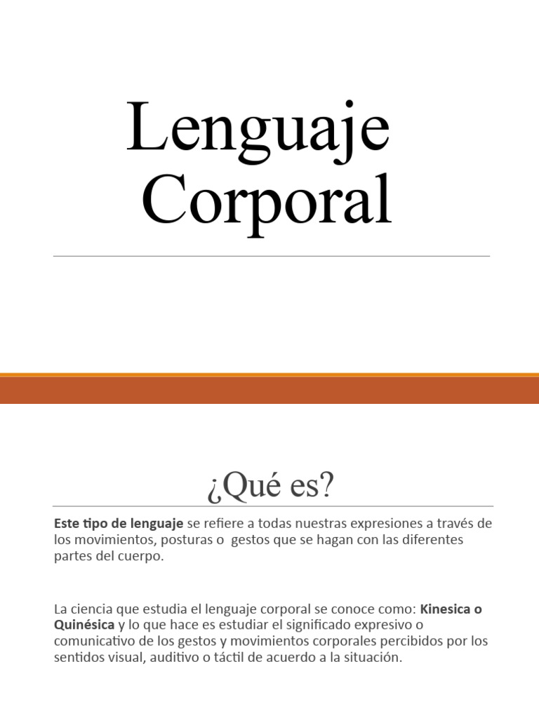 Lenguaje Corporal | PDF | Sicología | Conceptos psicologicos