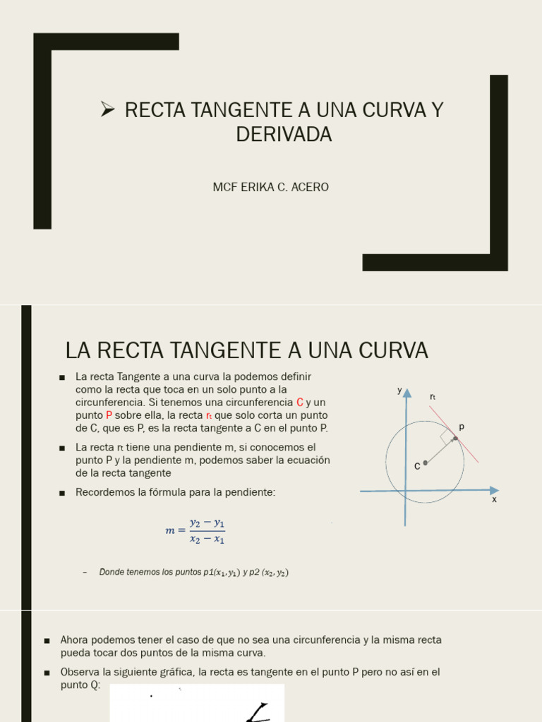 Recta Tangente A Una Curva | PDF | Pendiente | Tangente