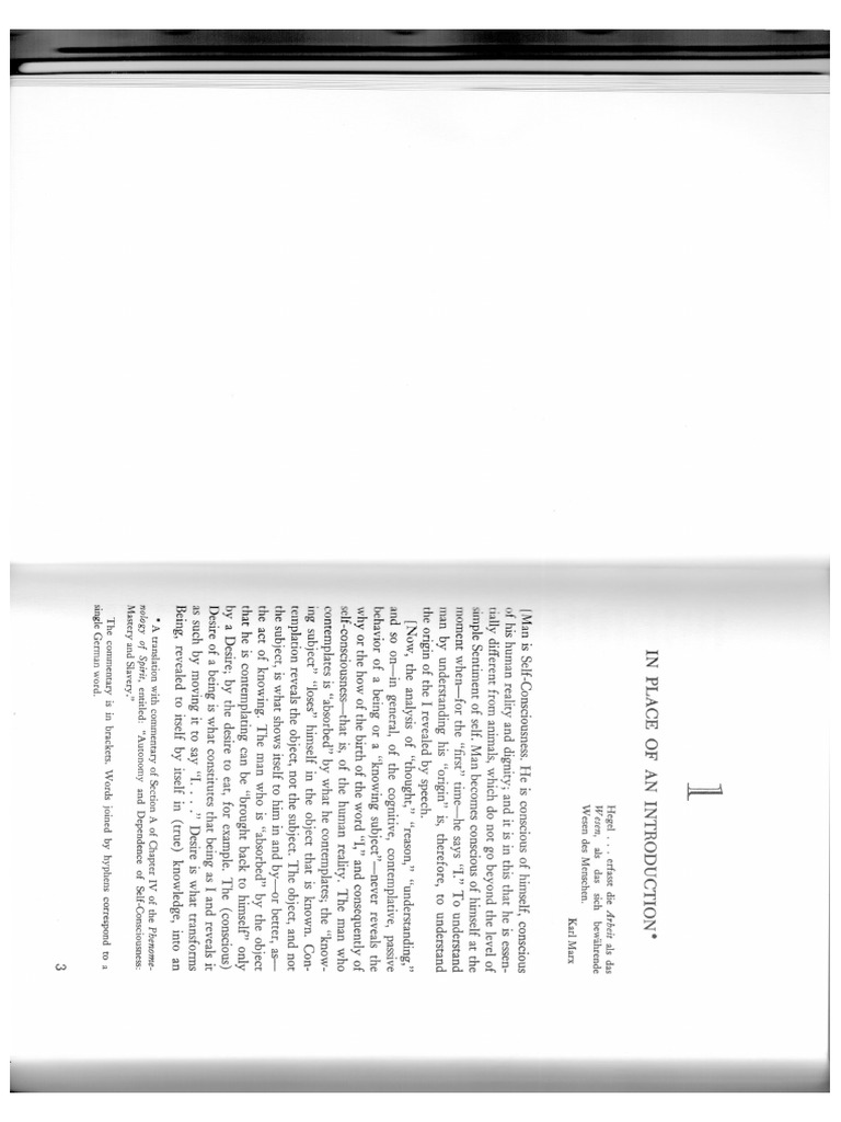 Kojeve - Introduction To The Reading of Hegel | PDF