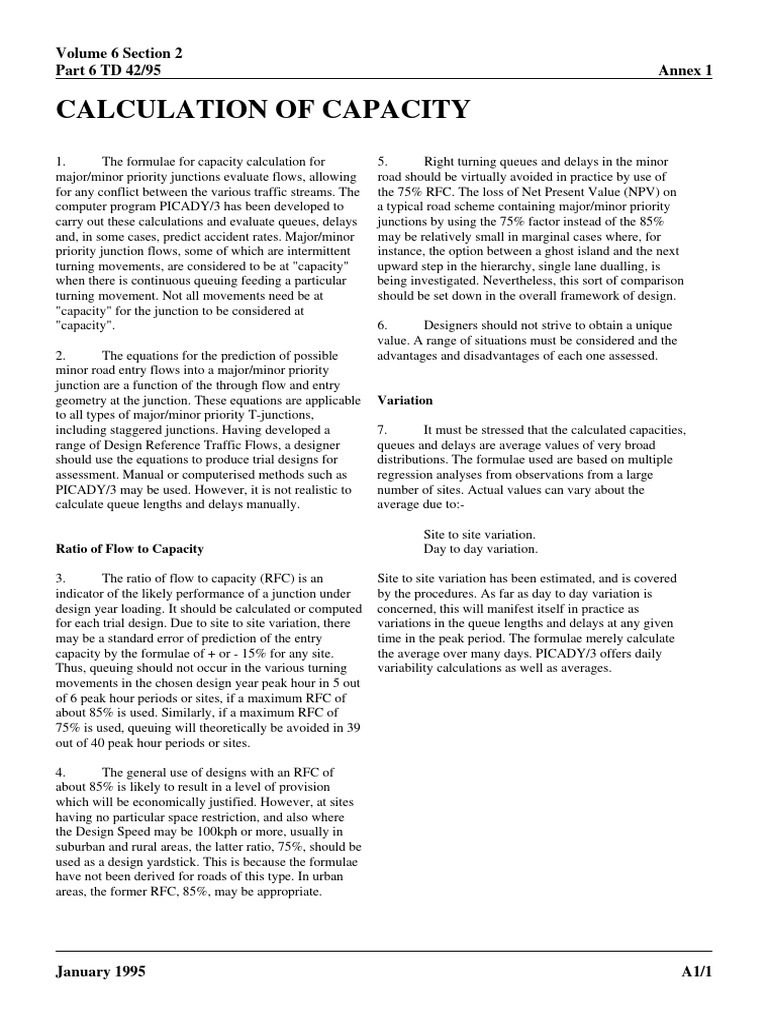 Capacity Calculations for Junctions | PDF | Net Present Value | Applied ...
