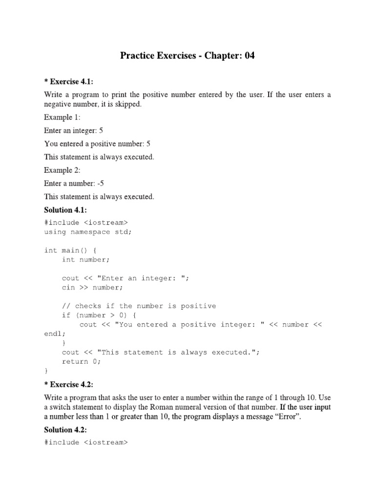 Chapter4 Practice Exercises CPP Anti | PDF