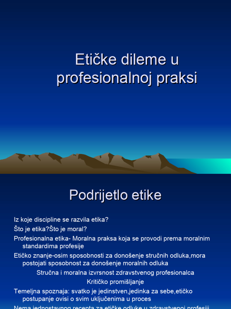 Etički Aspekti Zdravstvenog Obrazovanja | PDF