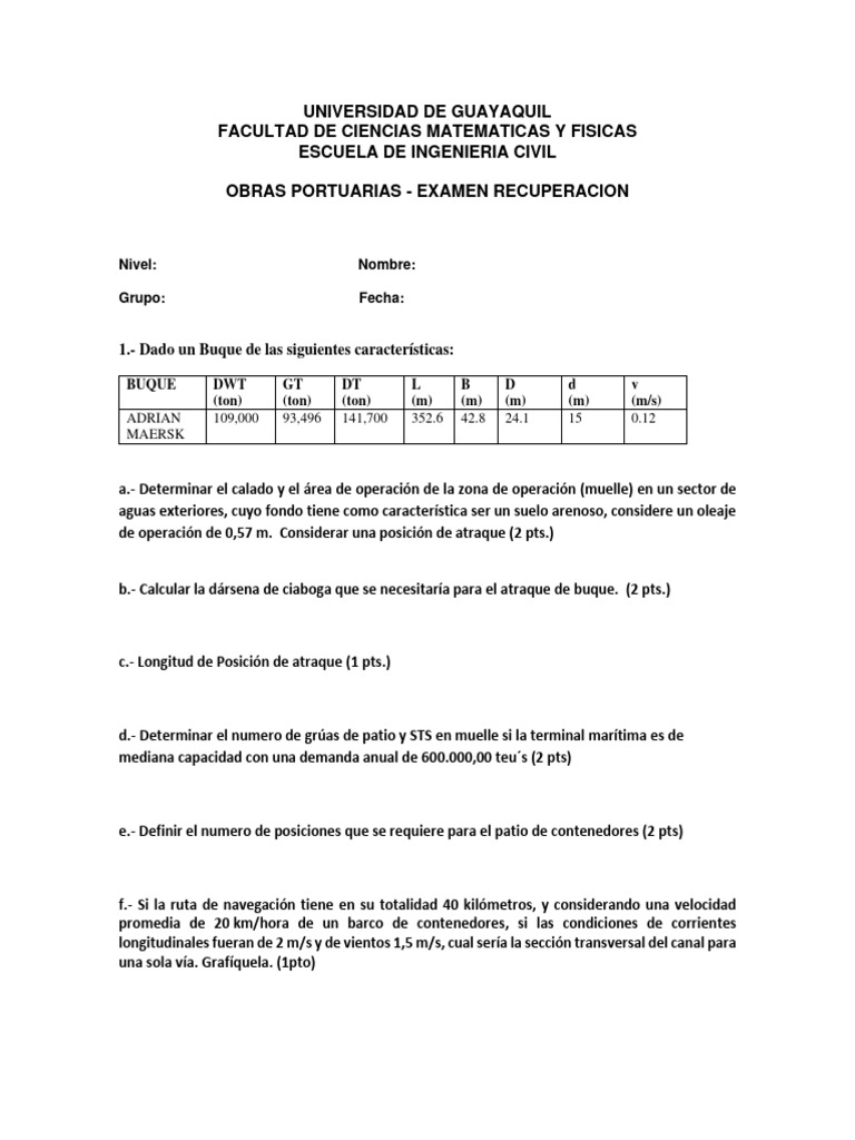 Examen Recuperacion CI 2023 G9 1A | PDF