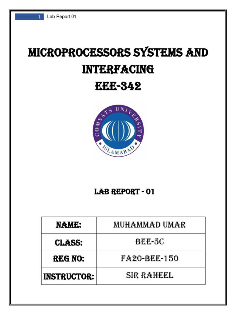 Fa20-Bee-150 MP Lab Report - 01 | PDF