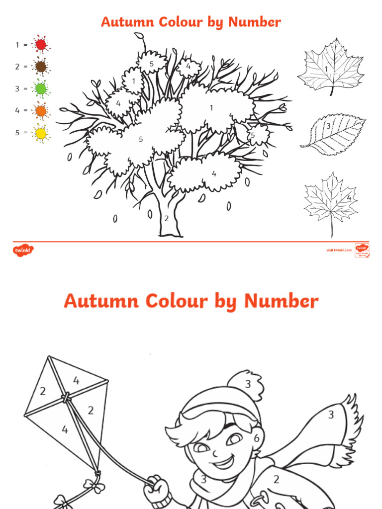 Autumn Colour by Number Activity | PDF