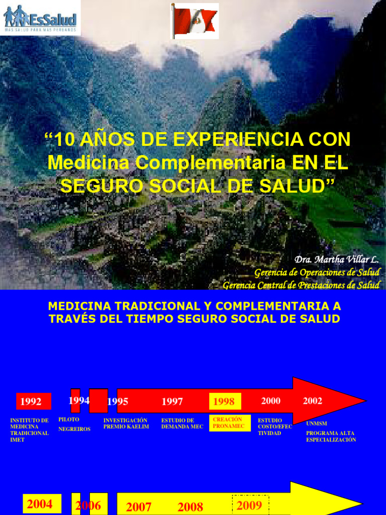 Medicina Complementaria en El Peru ESSALUD | PDF | Holismo | Conocimiento