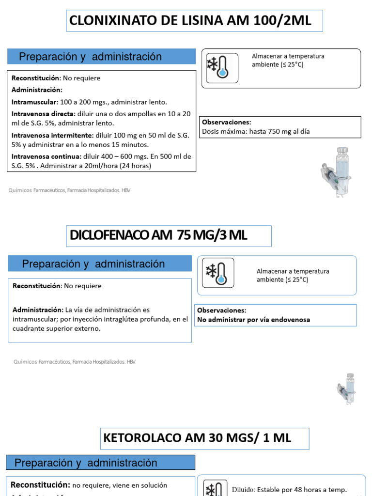 Administracion de Aines Inyectables | PDF | Medicamentos con receta ...