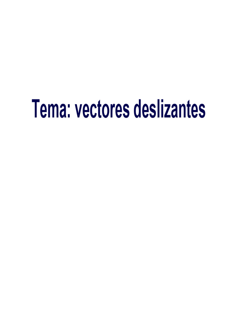 Vectores Deslizantes - Resumen | PDF | Vector Euclidiano | Álgebra ...