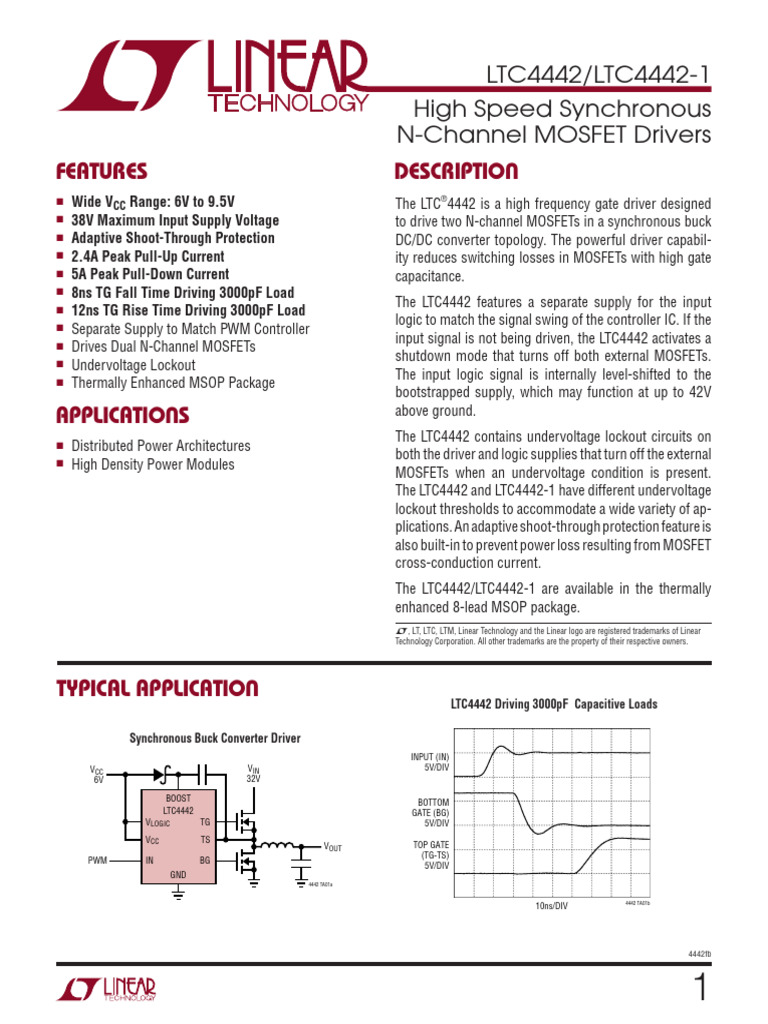4442 FB | PDF | Mosfet | Logic Gate
