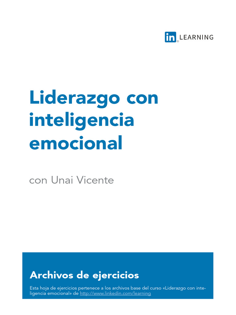 Ejercicios de Liderazgo Emocional | PDF | Las emociones | Liderazgo