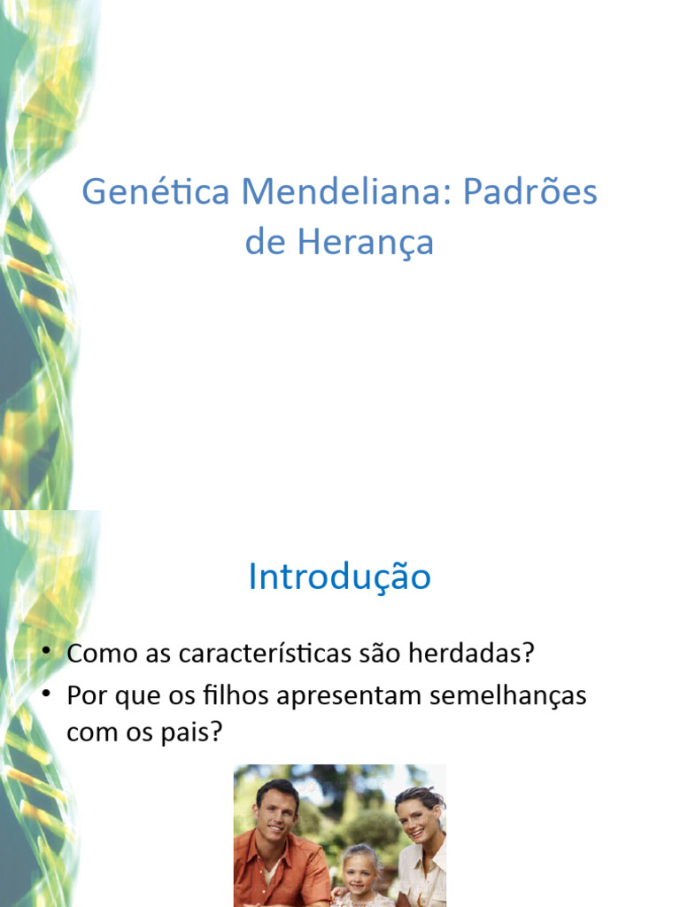 Aula 3 - Genética Mendeliana | PDF | Alelo | Dominância (genética)