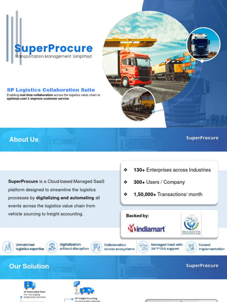 Super Procure - Company Introduction | PDF | Logistics | Analytics