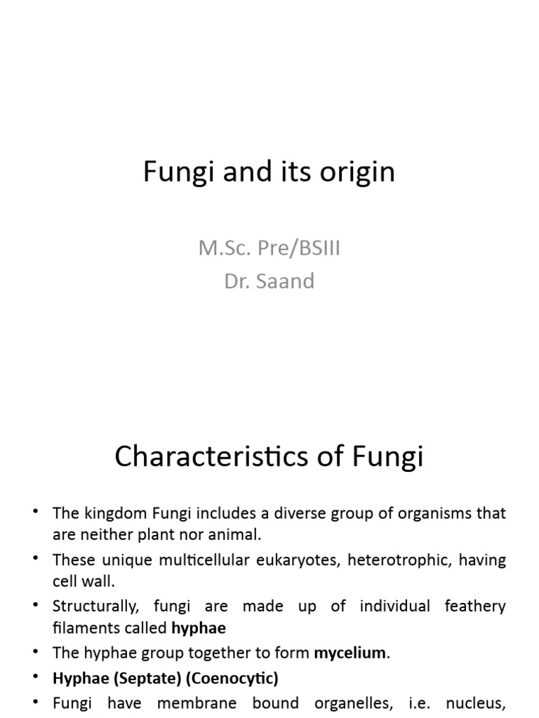 Fungi Introduction | PDF | Fungus | Cell (Biology)