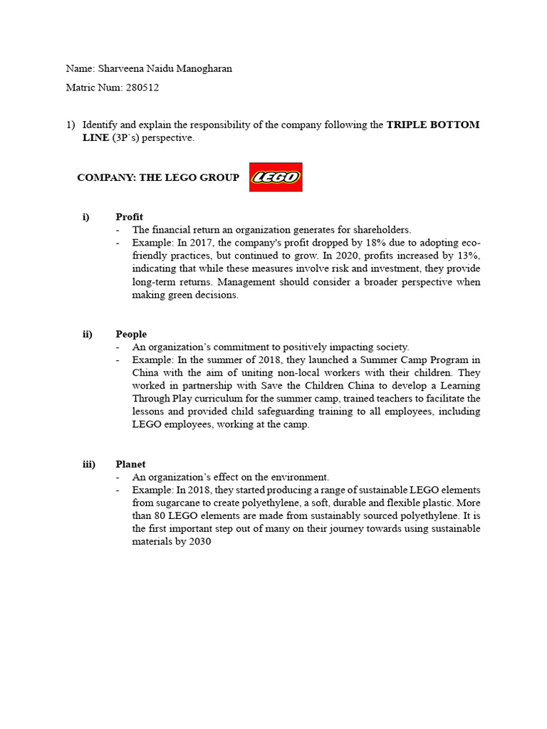 TRIPLE BOTTOM LINE (3P's) | PDF