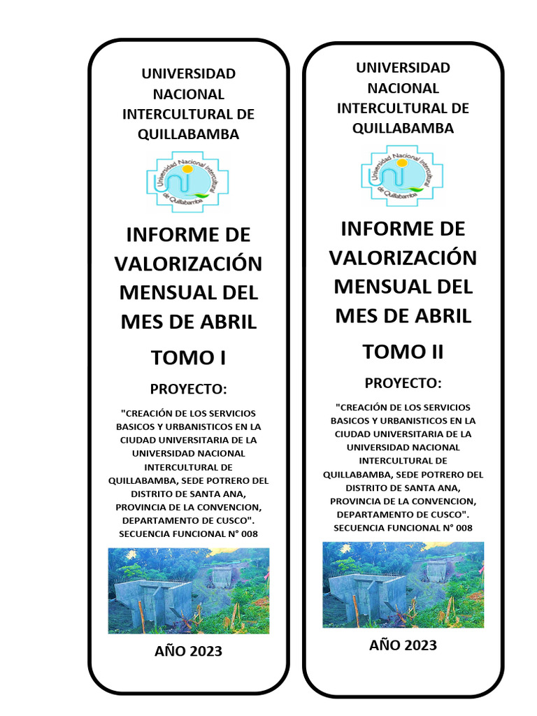 Tapas de Informe Mensual Abril | PDF