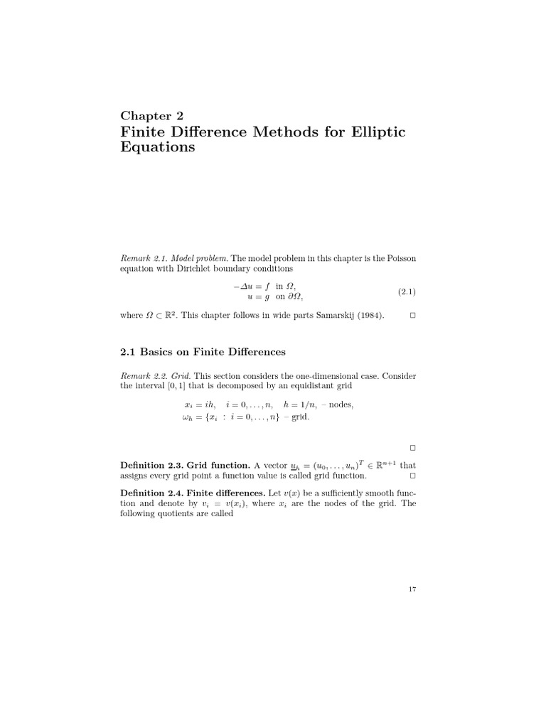 FDM For Elliptic | PDF | Partial Differential Equation | Differential Calculus