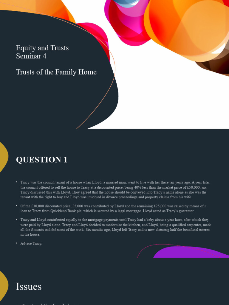 Trusts of the Family Home Explained | PDF | Property Law | Civil Law ...