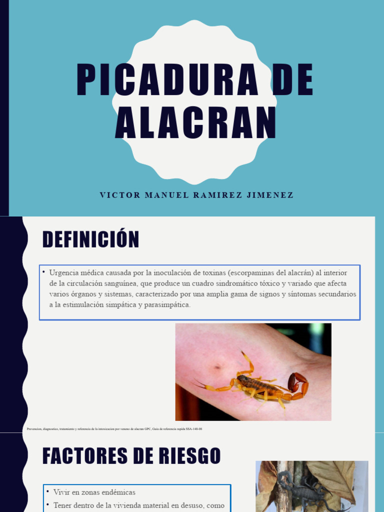 Guía GPC sobre Picadura de Alacrán | PDF | Especialidades Medicas ...