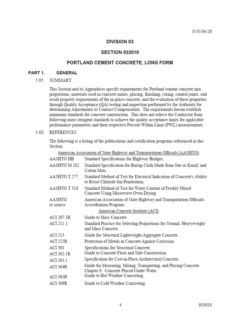 JFK-174.115.B009 - 033010 - Concrete Spec. | Download Free PDF ...