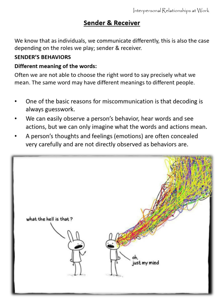 Sender-Receiver Dynamics in Communication | PDF | Communication | Emotions