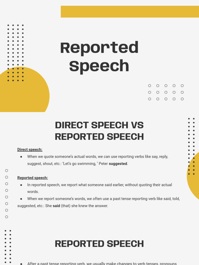 Reported Speech - C1 | PDF | Question | Grammatical Tense
