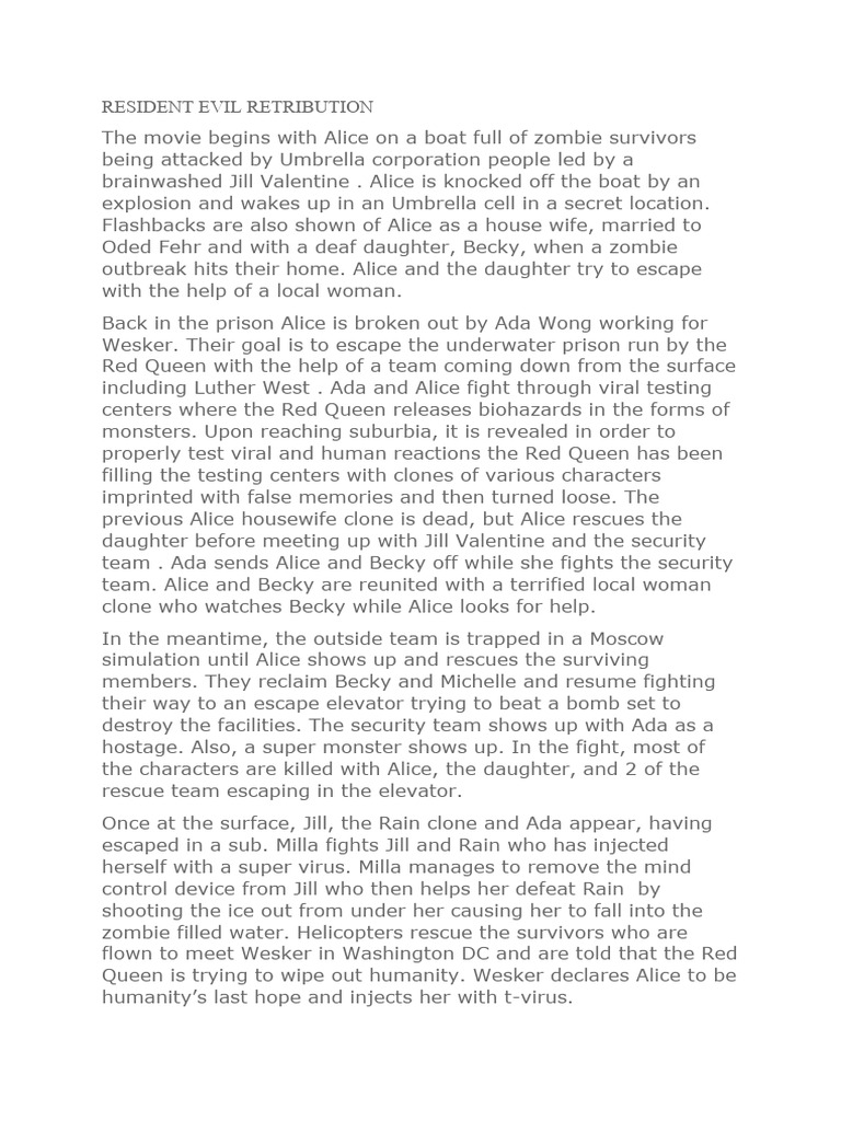 Resident Evil Retribution | PDF