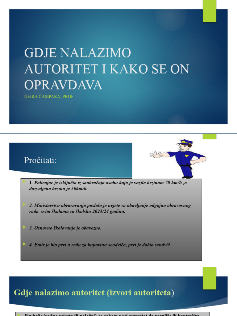 Gdje Nalazimo Autoritet-Izvori Autoriteta | PDF