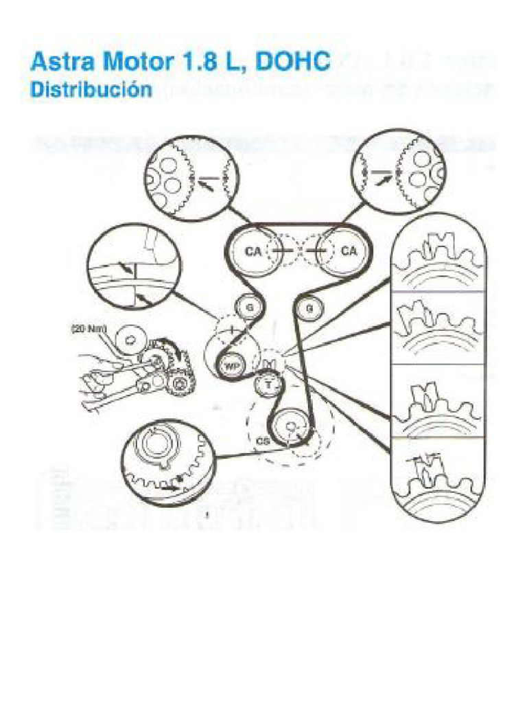 Distribución Astra 1.8 Dohc | PDF
