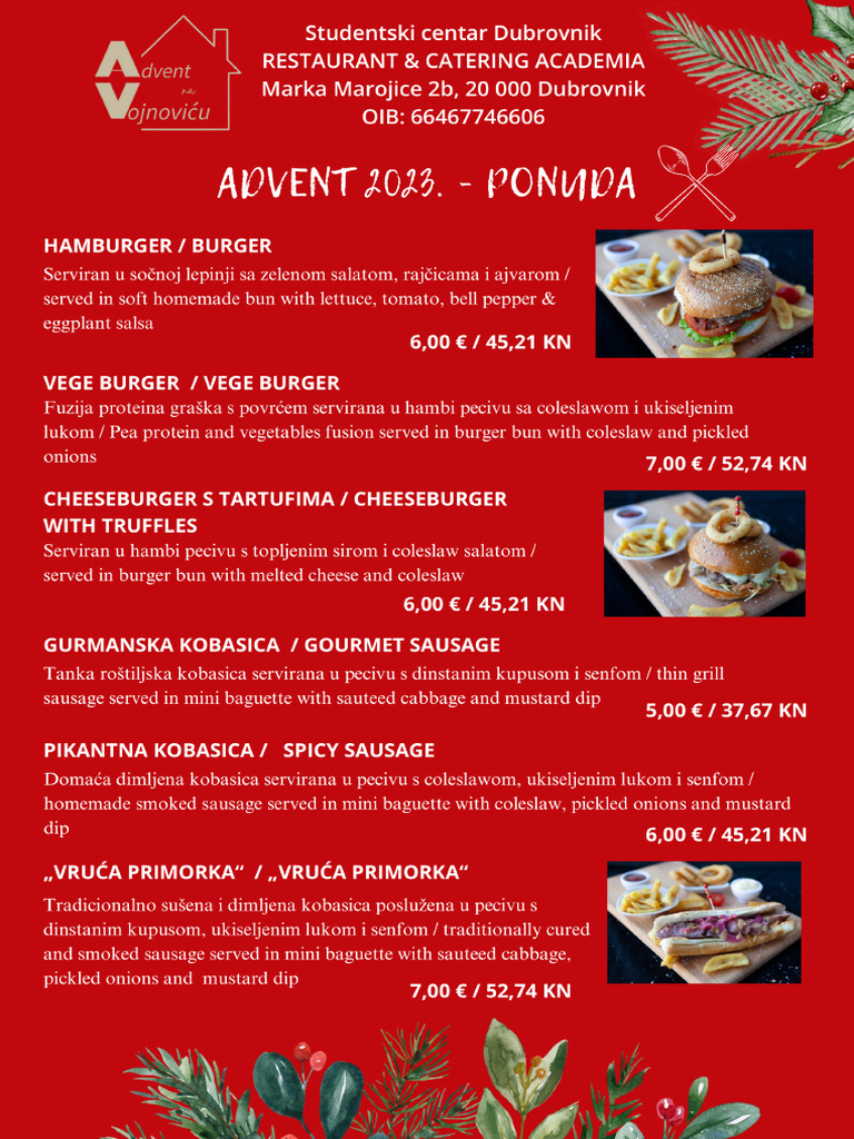 Cjenik Hrane - Cijela Ponuda A4 | PDF