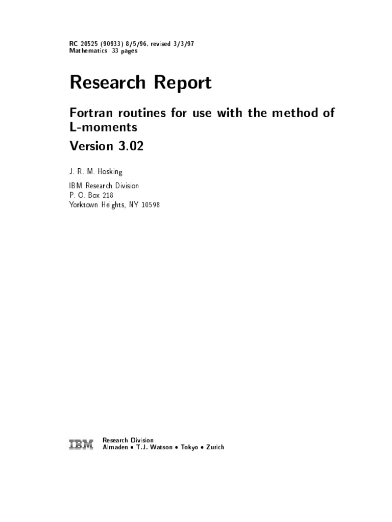 Rotinas Fortran L Moments | PDF | Parameter (Computer Programming) | Cluster Analysis