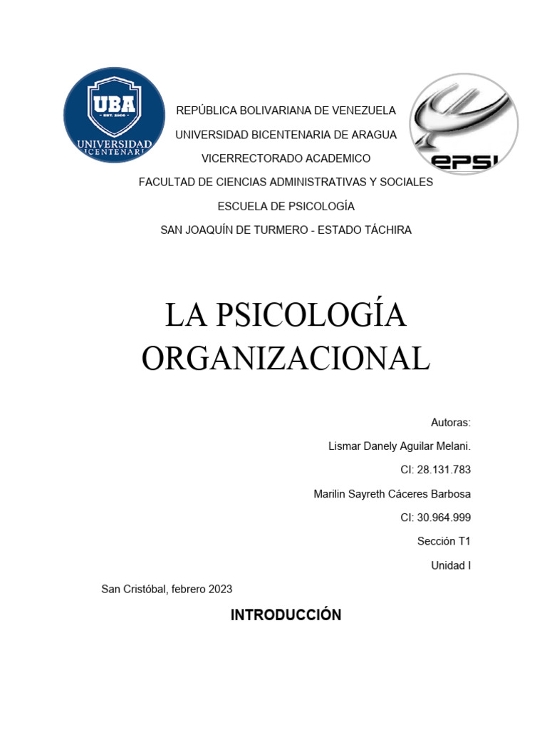 Informe Interpretativo. Seccion T1. Unidad I | PDF | Gestión de ...