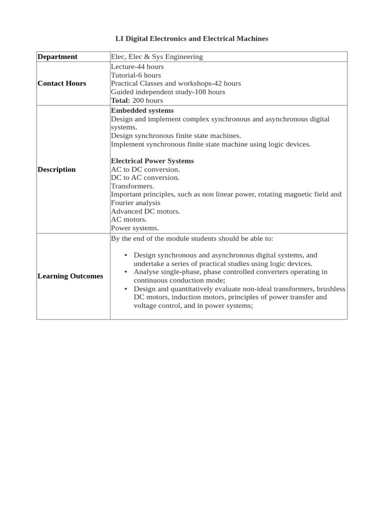 Mechatronics Course Modules | Download Free PDF | Stress (Mechanics ...