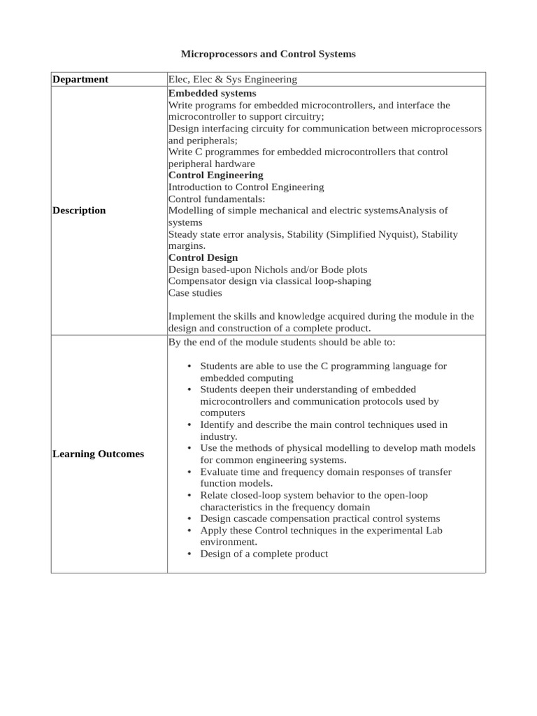 Mechatronics Course Modules | PDF | Amplifier | Electrical Network