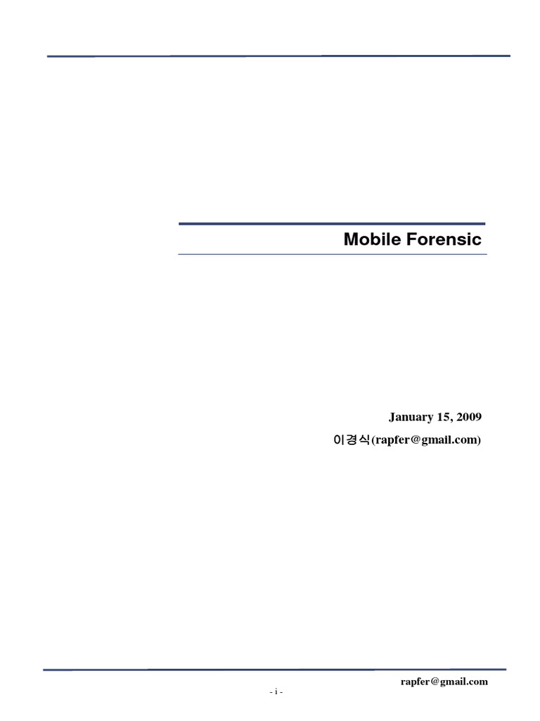 Mobile Forensic (Rapfer) | PDF