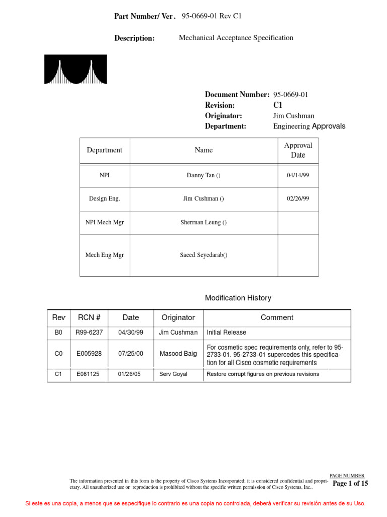 Cisco 95-0669-01 - C1-1 | PDF | Rivet | Materials