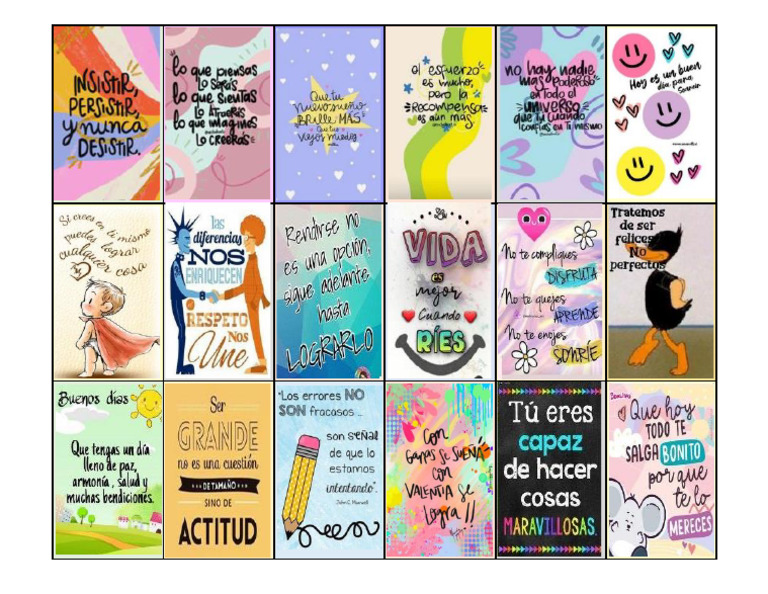 Tarjetas Motivacionales 1 | PDF