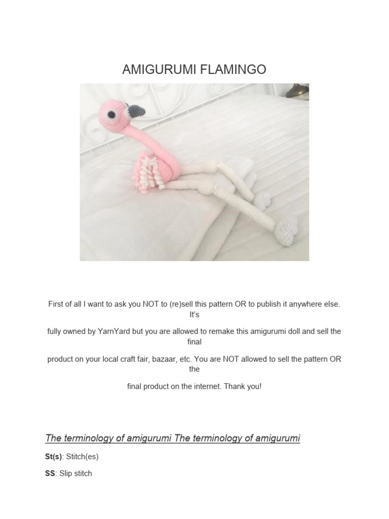 Amigurumi Flamingo PDF | PDF | Crochet | Amigurumi